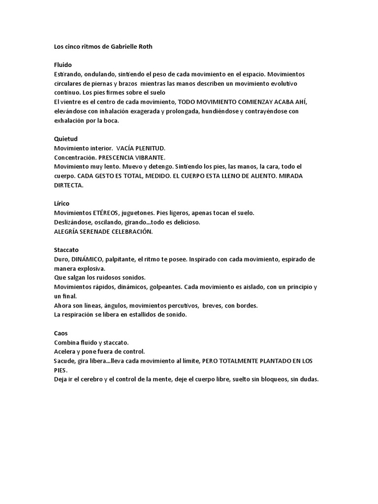 Los Cinco Ritmos | PDF