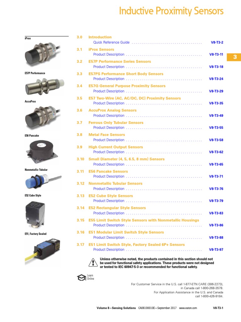 Inductive Proximity Sensors v8 t3 Ca08100010e | PDF | Direct Current ...