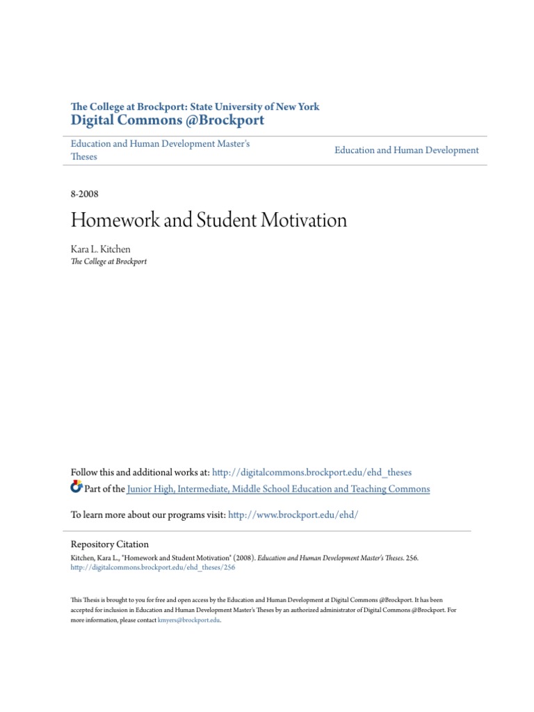 Homework and Student Motivation | PDF | Homework | Motivation