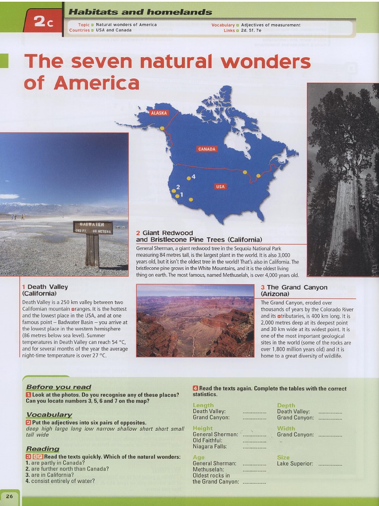 7 Wonders of North America | PDF | Volcanology | Nature