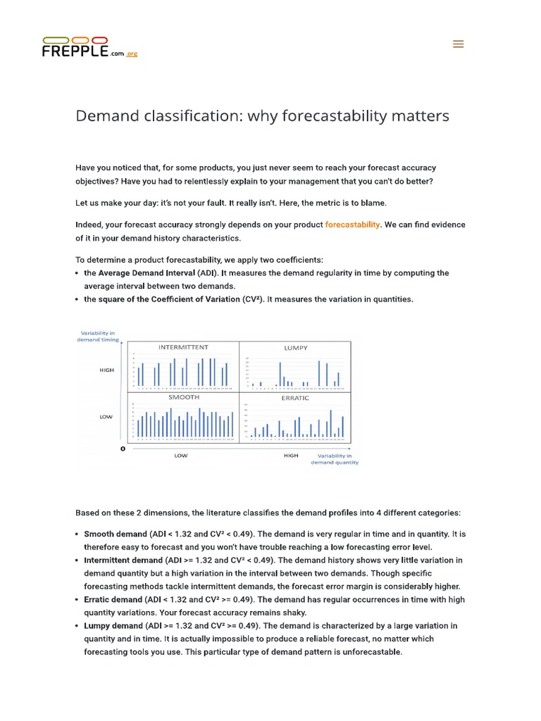 Demand Classification | PDF