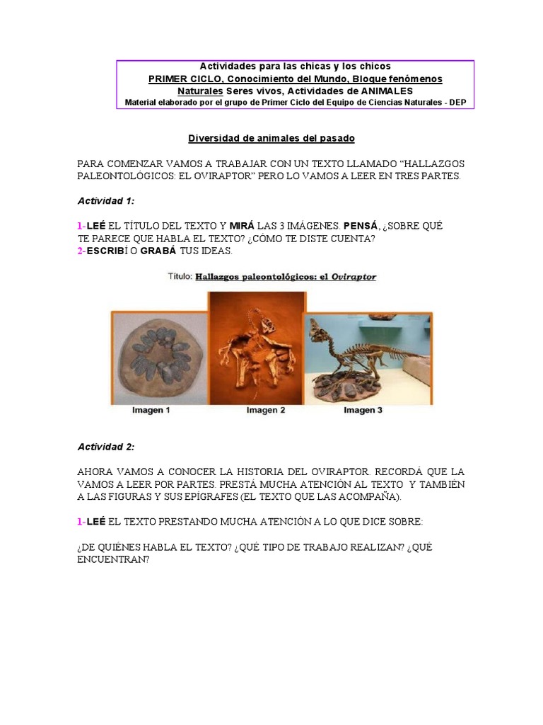 Animales Parte III - Actividades para Alumnos y Alumnas - Primer Ciclo ...
