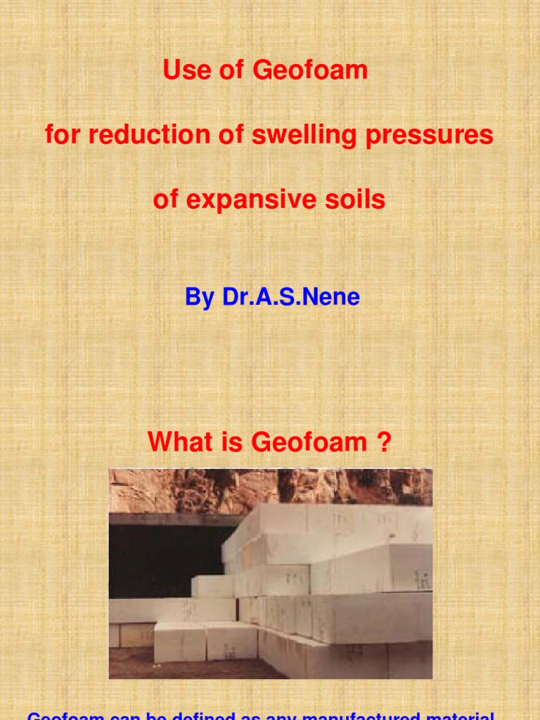 Geofoam For Swelling Soils | PDF | Building Technology | Applied And Interdisciplinary Physics