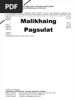 Module Sa Malikhaing Pagsusulat | PDF