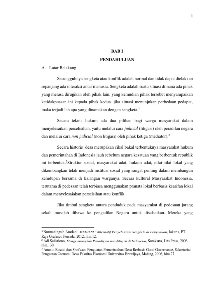 Bab I Pendahuluan | PDF | Hukum