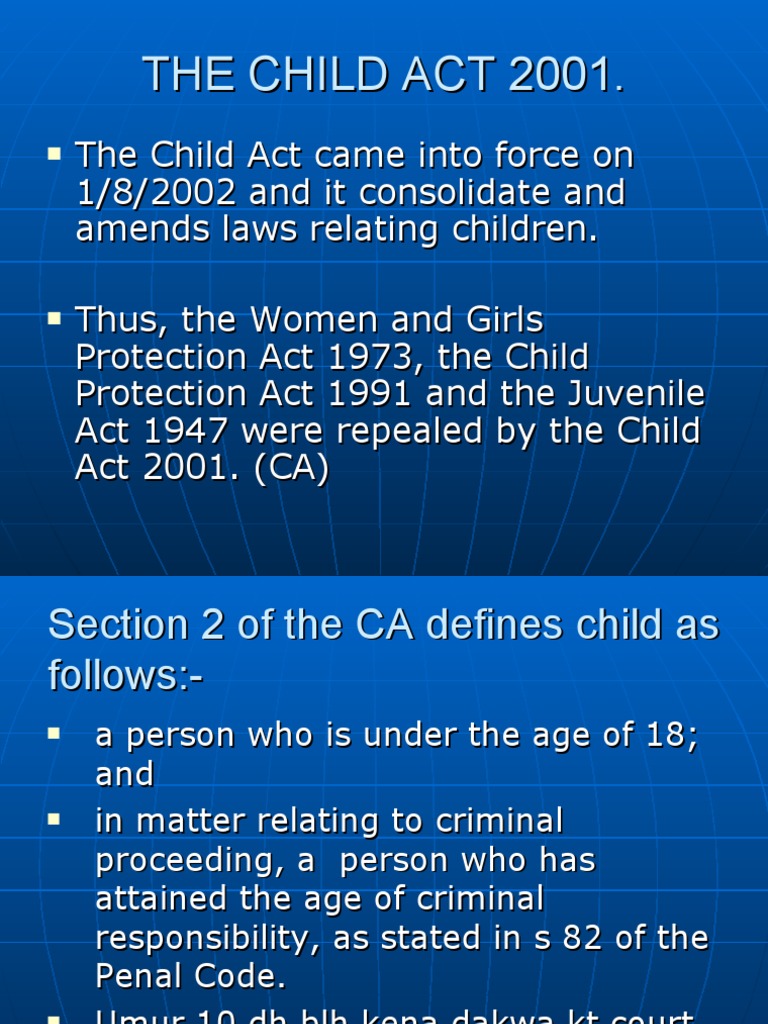 The Child Act 2001 | PDF | Jurisdiction | Evidence