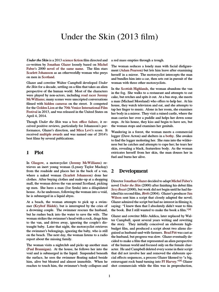 Under The Skin | PDF