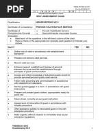 TESDA Self Assessment Guide | PDF