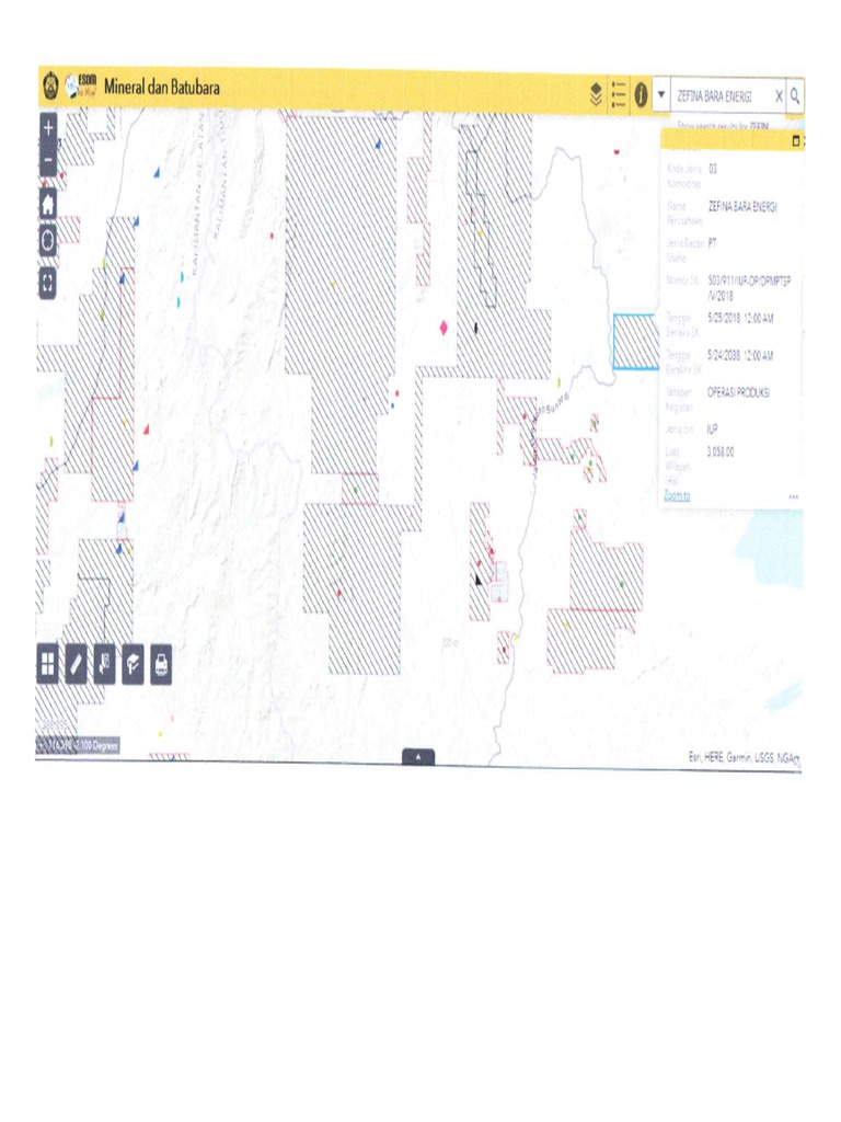Map ESDM PT Zefina | PDF