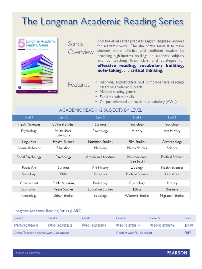 The Longman Academic Reading Series | PDF | Human Nature | Cognition