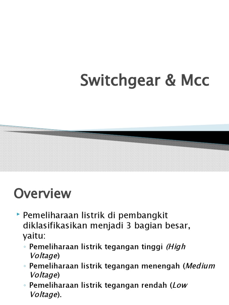 Pemeliharaan Switchgear dan MCC | PDF