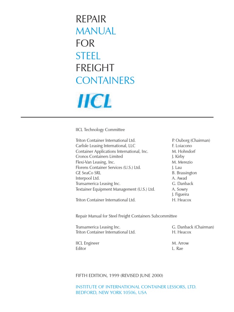 Manual Steel Containers: Repair FOR Freight | PDF
