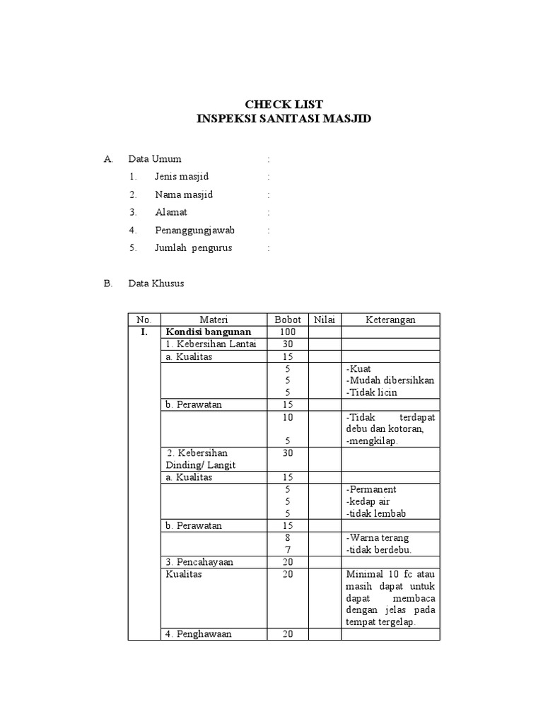 Form Ikl Masjid | PDF