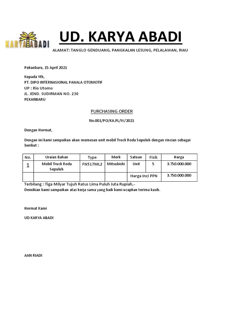 Po Ud Karya Abadi | PDF