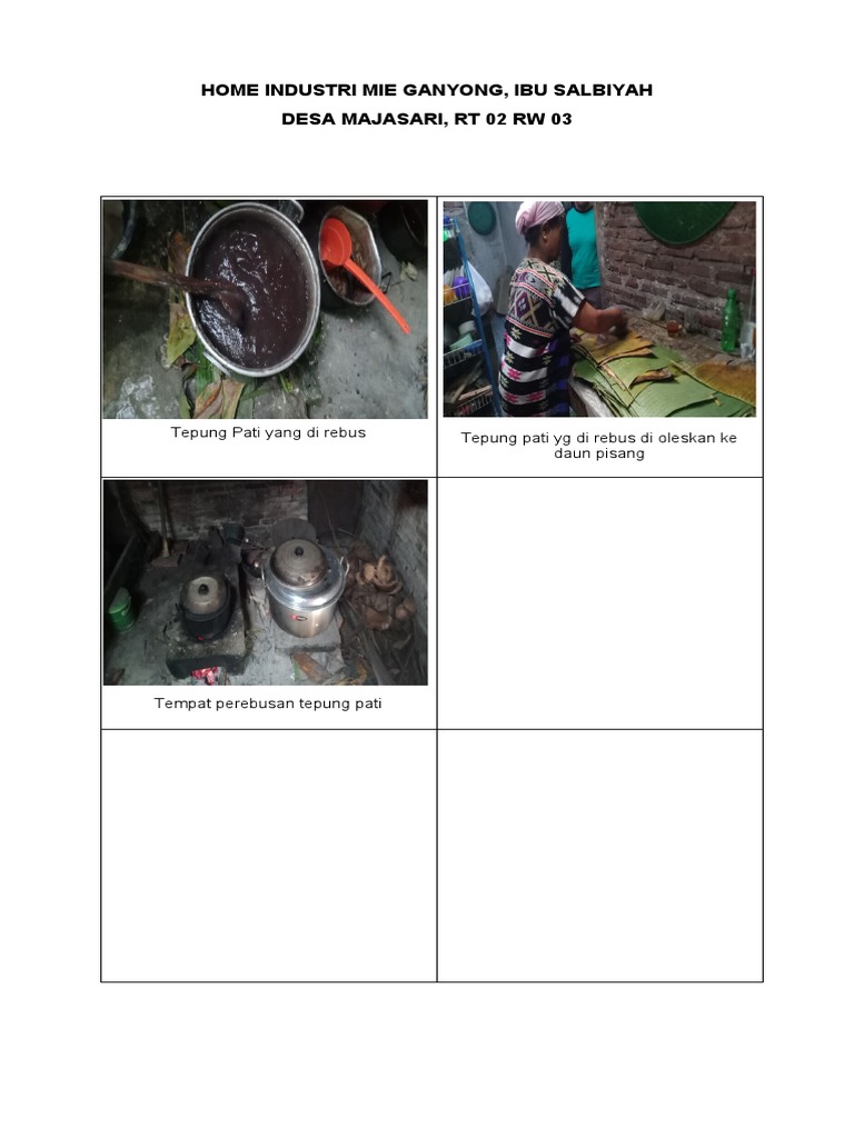 HOME INDUSTRI Mie Ganyong | PDF