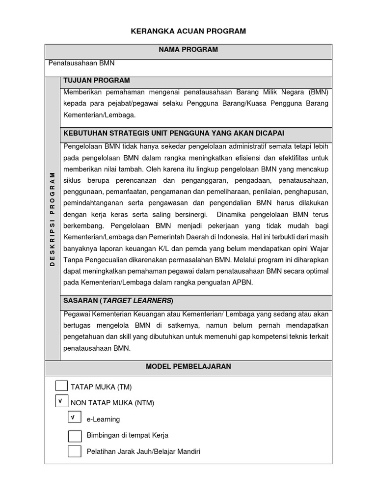 Kap E-Learning Penatausahaan BMN 2019 New | PDF | Karier & Perkembangan | Bisnis