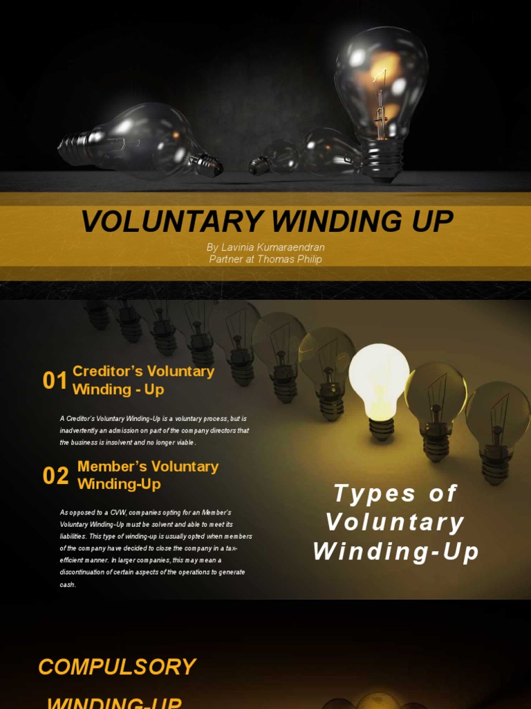 Voluntary Winding Up | PDF | Liquidation | Insolvency