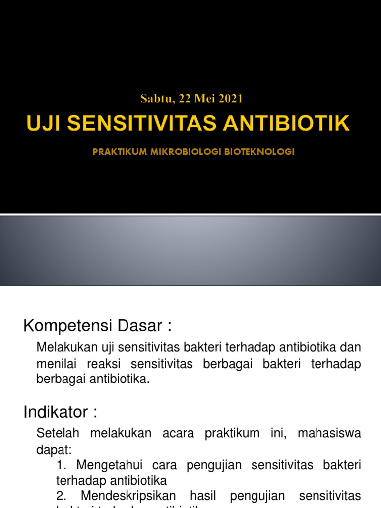 Acara 11-Uji Sensitivitas Antibiotik - Fix | PDF | Sains & Matematika