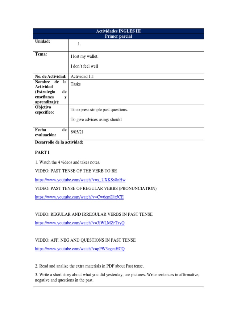 English III Activities Guide | PDF | English Language | Language Mechanics