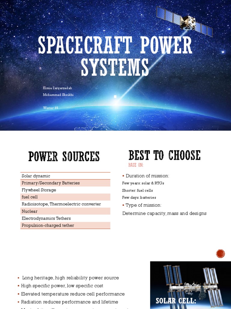 SPACecraft Power Systems | PDF | Fuel Cell | Energy Conversion