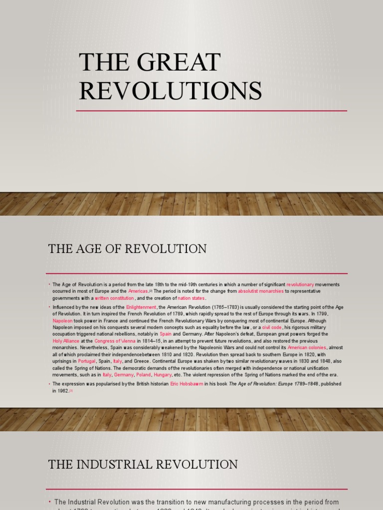The Great Revolutions of The Modern Era | PDF | Government | Revolutions