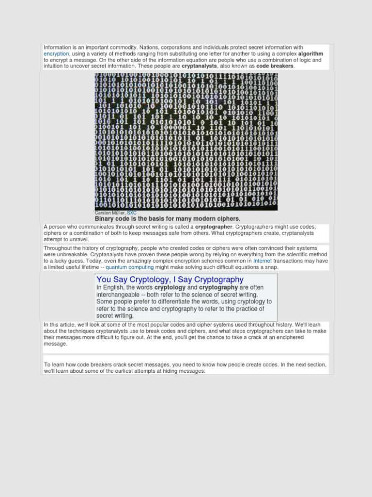 Code Breaker | PDF | Cryptanalysis | Cryptography