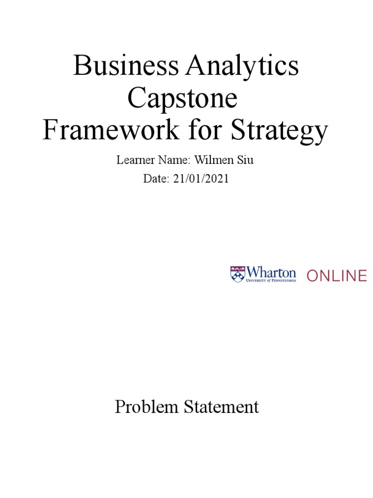 Business Analytics Capstone Project Template | PDF | Advertising ...