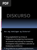 Kahulugan at Layunin NG Diskurso REPORT | PDF