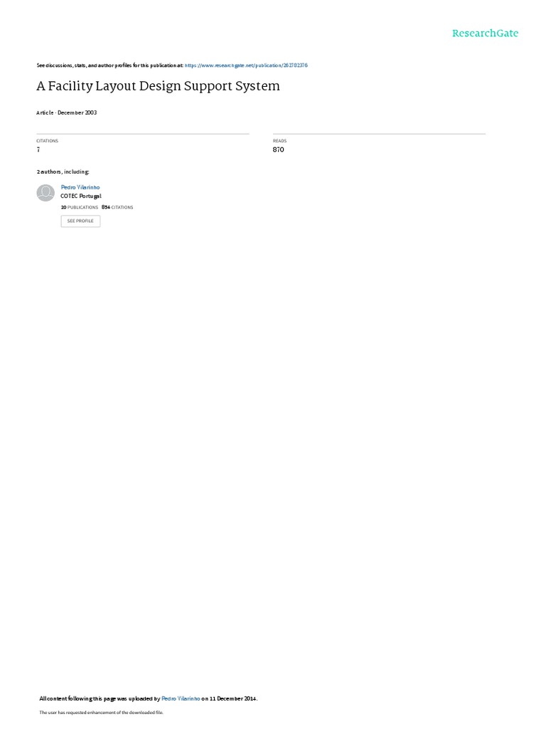 A Facility Layout Design Support System | PDF | Graphical User Interfaces | Subroutine
