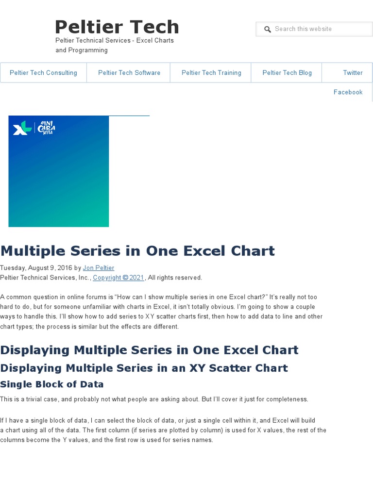 Multiple Series in One Excel Chart - Peltier Tech | PDF | Microsoft ...