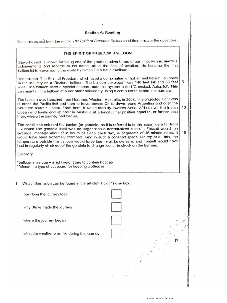 Final Exam English Language Grade 8 May 2021 | PDF