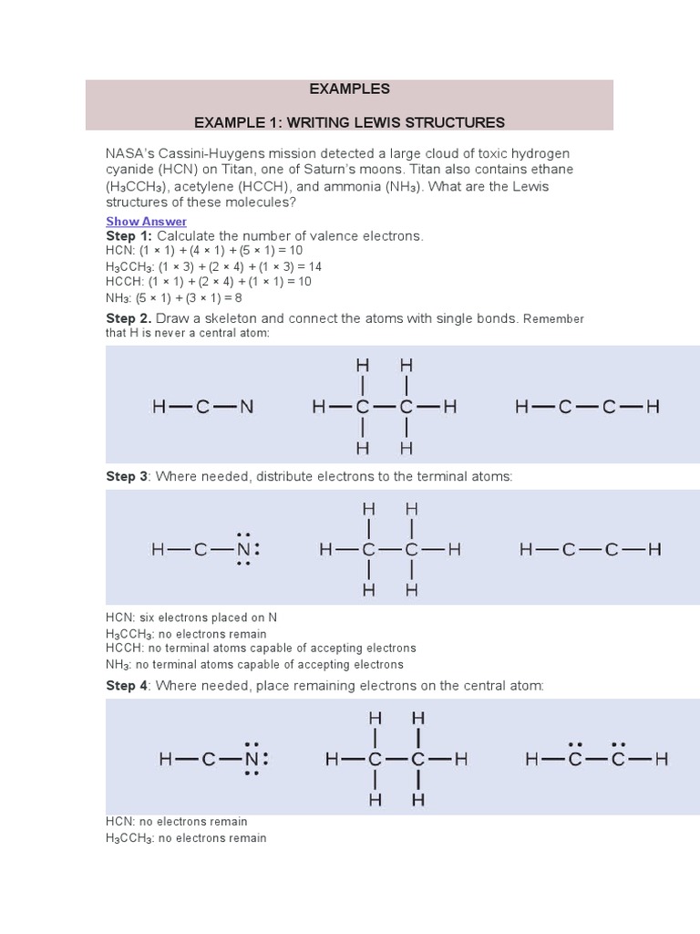 Step 1: Calculate The Number of Valence Electrons.: Examples Example 1 ...
