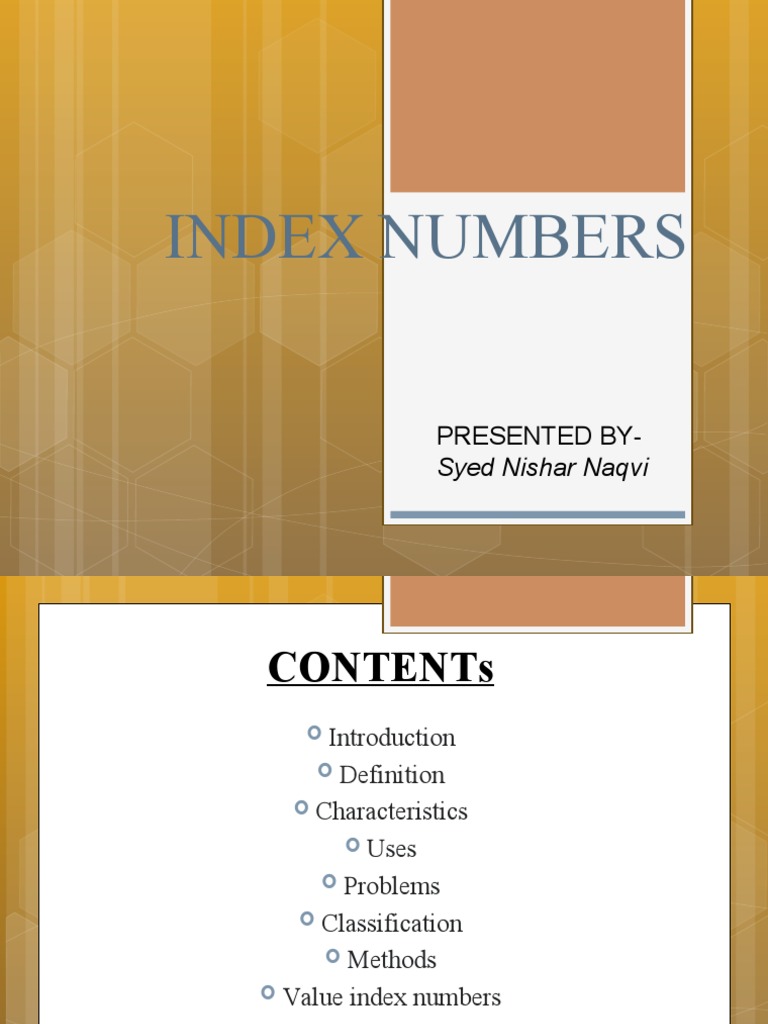 For Index Numbers | PDF | Index (Economics) | Mean