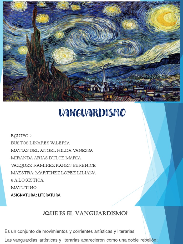 Definición y características del vanguardismo | PDF | Vanguardia ...