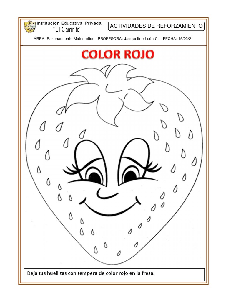 Actividades De Color Rojo