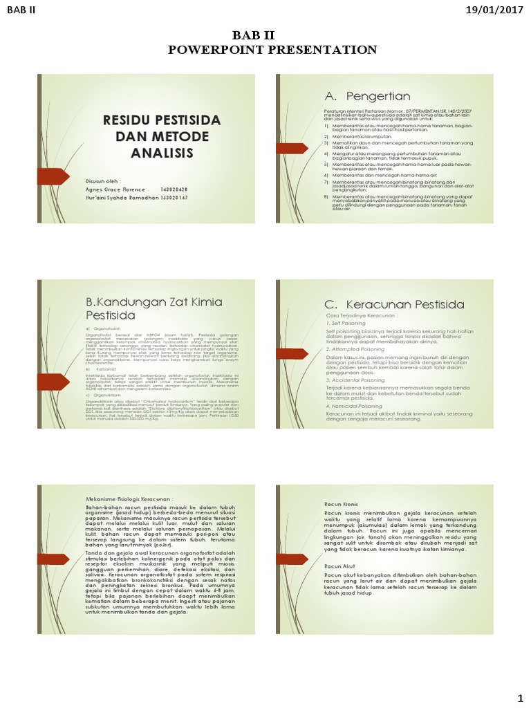 Metode Analisis Residu Pestisida | PDF