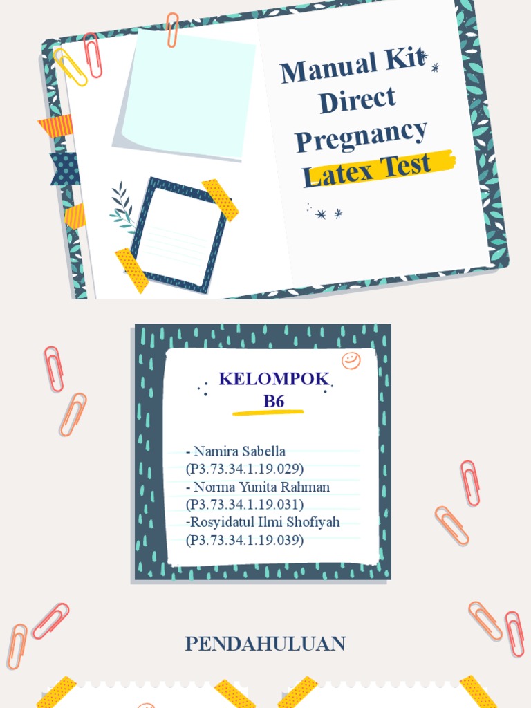 B6 - Pregnancy Test Manual Kit | PDF