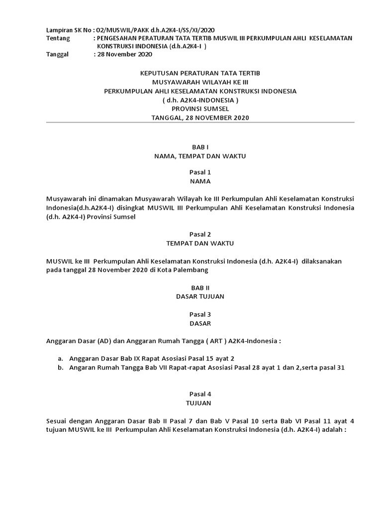 Tatib Muswil 2020 Ok | PDF | Hukum