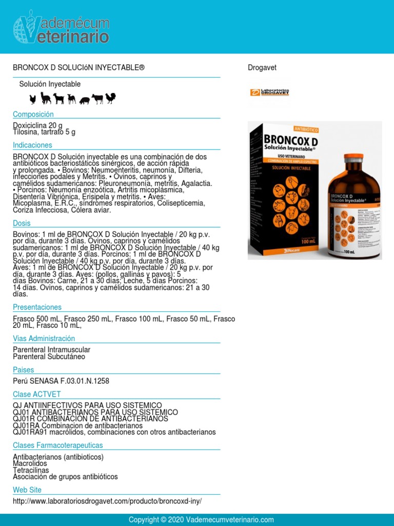 Broncox D Solucion Inyectable | PDF