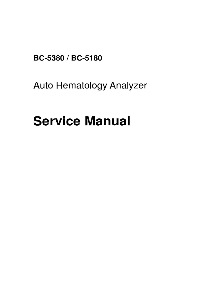 BC-5380 Service Manual V6.0 en | PDF | Electrostatic Discharge ...