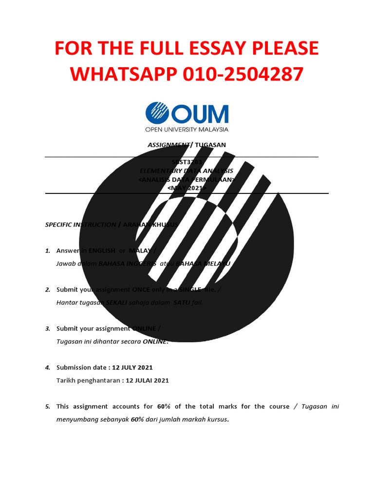 SBST3203 Elementary Data Analysis | PDF | Variance | Statistical Analysis