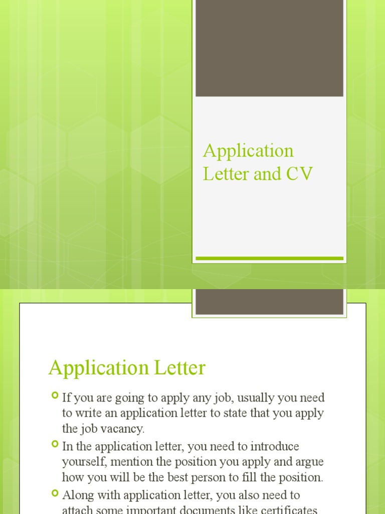 Application Letter and CV | PDF | Career & Growth | Social Science