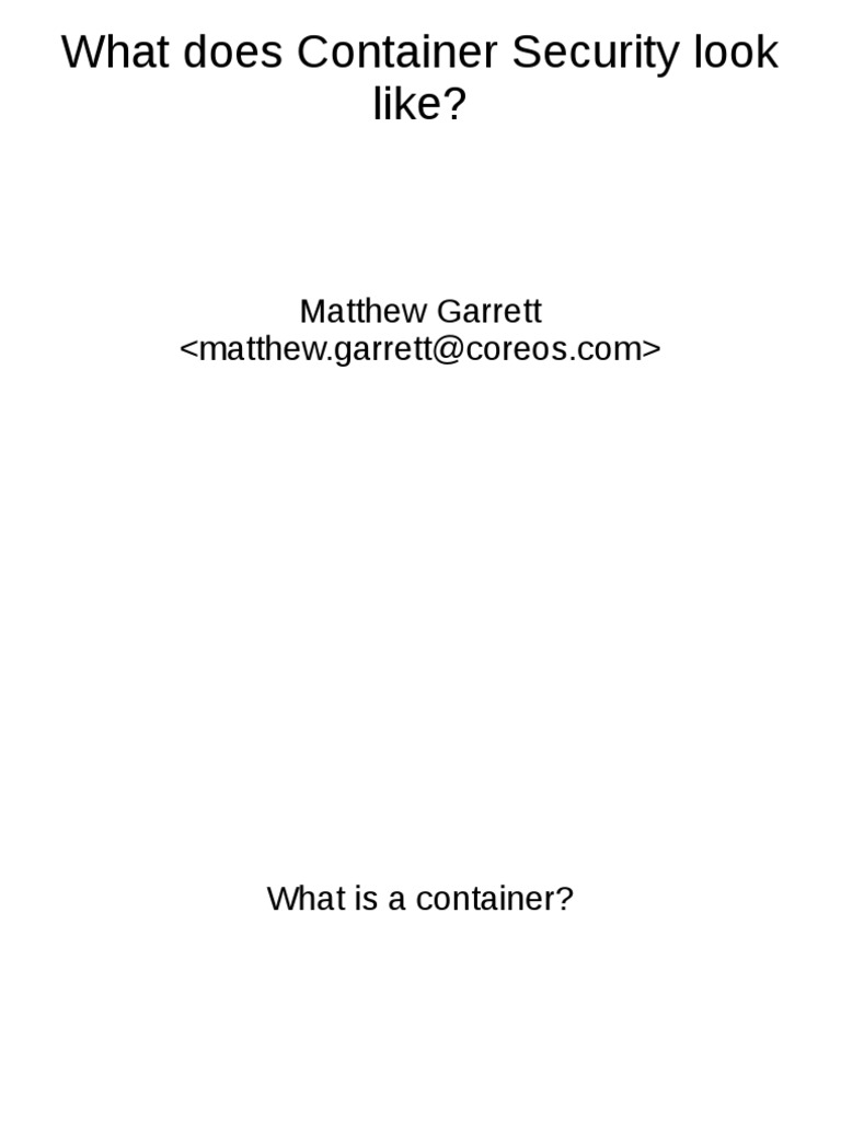 Linuxcon EU 2015 Container Security | PDF