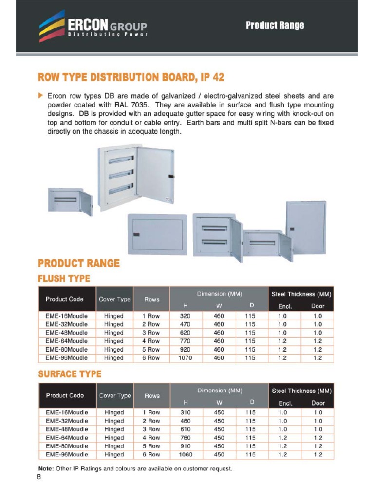 ERCON DB's CATALOGUE | PDF
