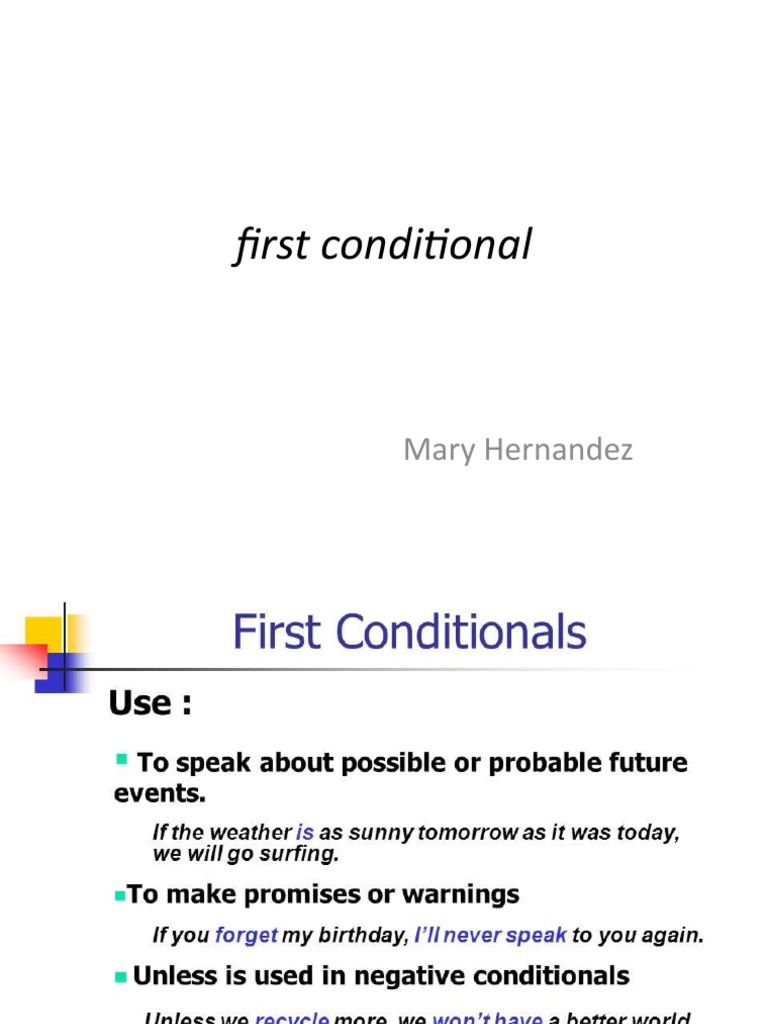 First Conditional Explanation Exercises | PDF