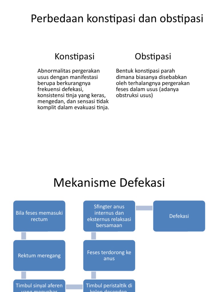 Perbedaan Konstipasi Dan Obstipasi | PDF