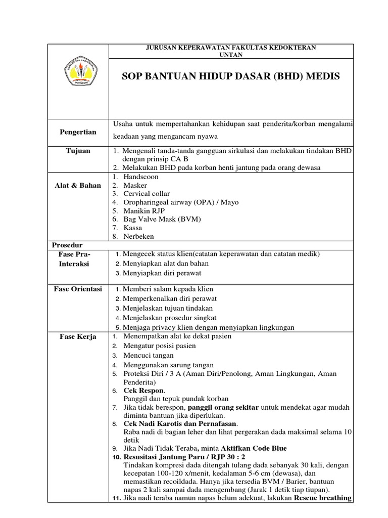 Sop BHD Medis | PDF
