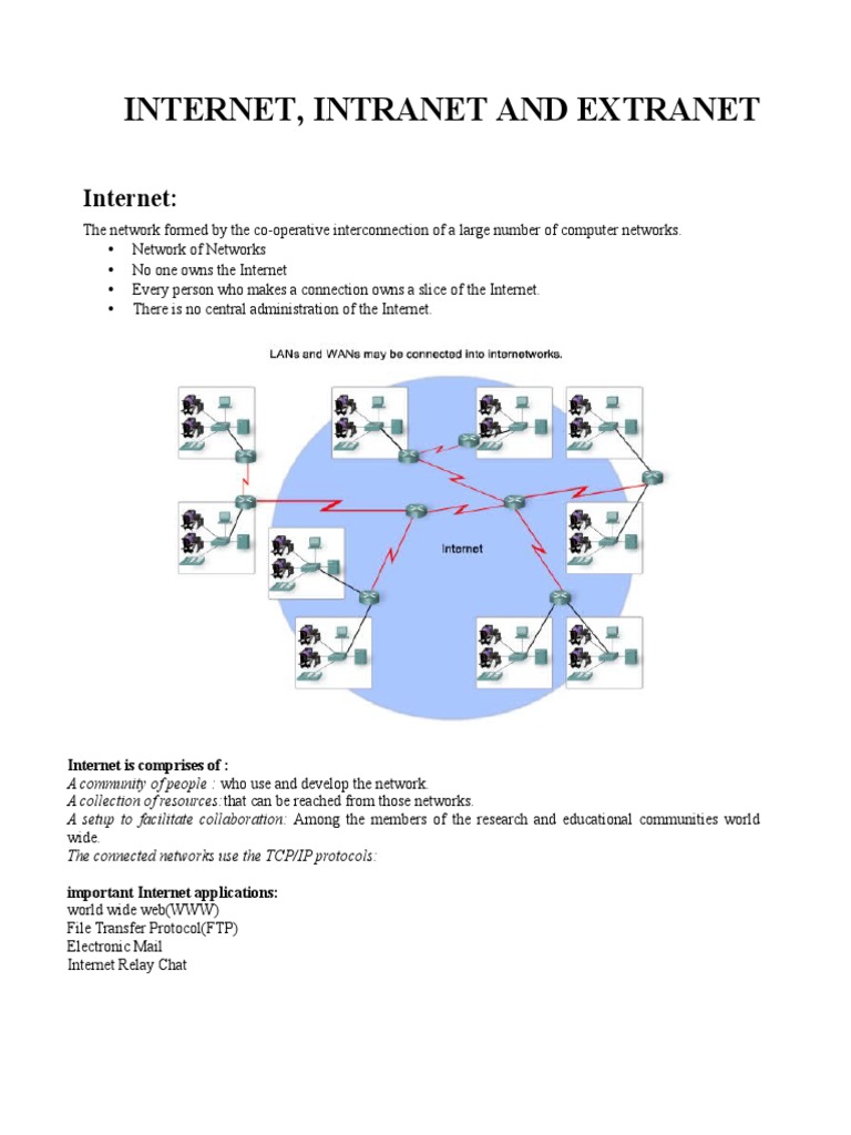 Internet Intranet and Extranet | PDF | Computer Network | Internet ...