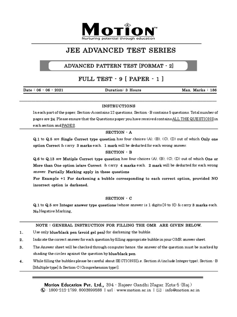 Jee Advanced Test Series | PDF | Elementary Geometry | Geometry