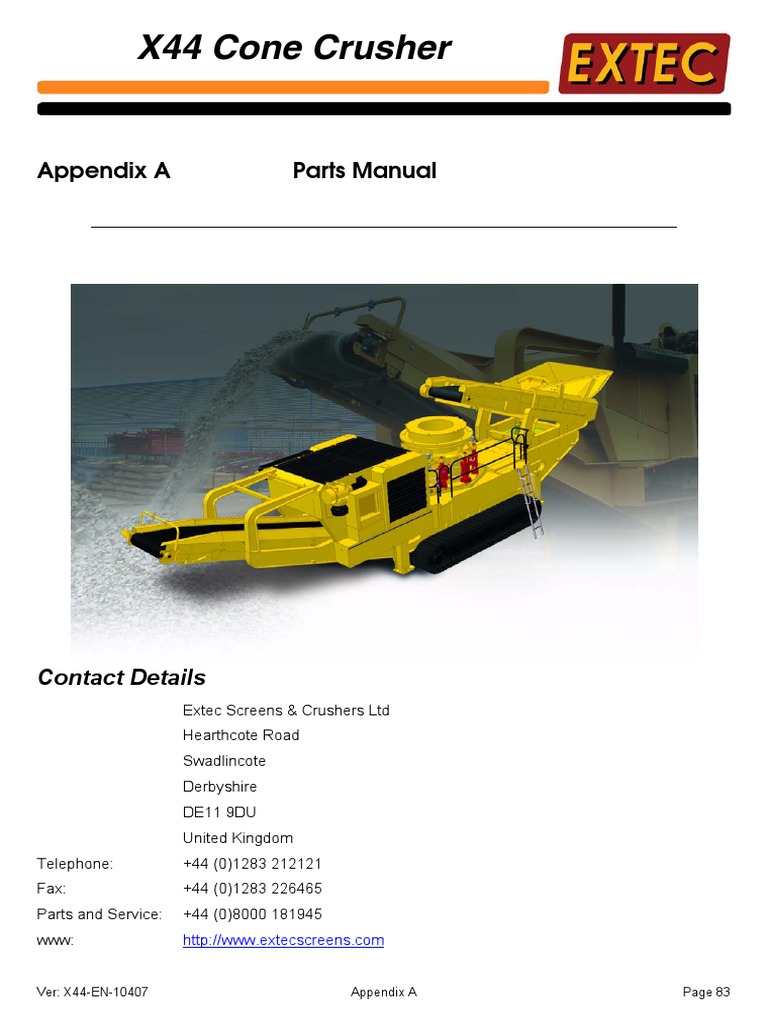 EXTEC X44 Parts Manual | PDF | Valve | Tools